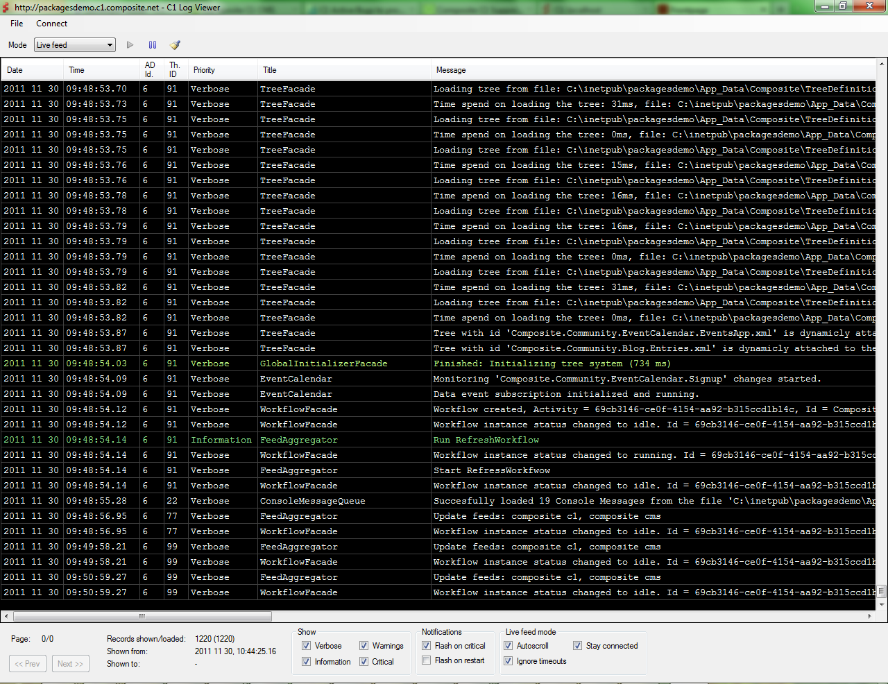 Verbose Logging Introduction C1 Cms