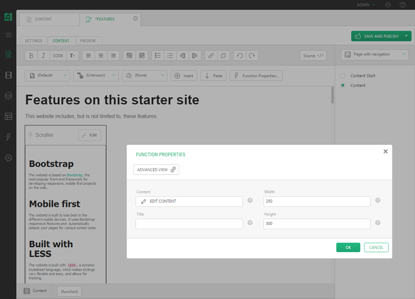Html Scroller Introduction C1 Cms