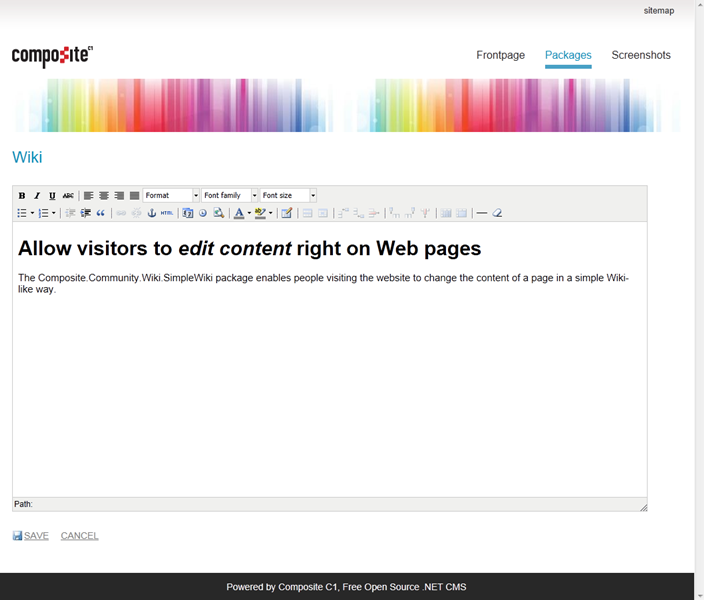 Simple Wiki Introduction C1 Cms